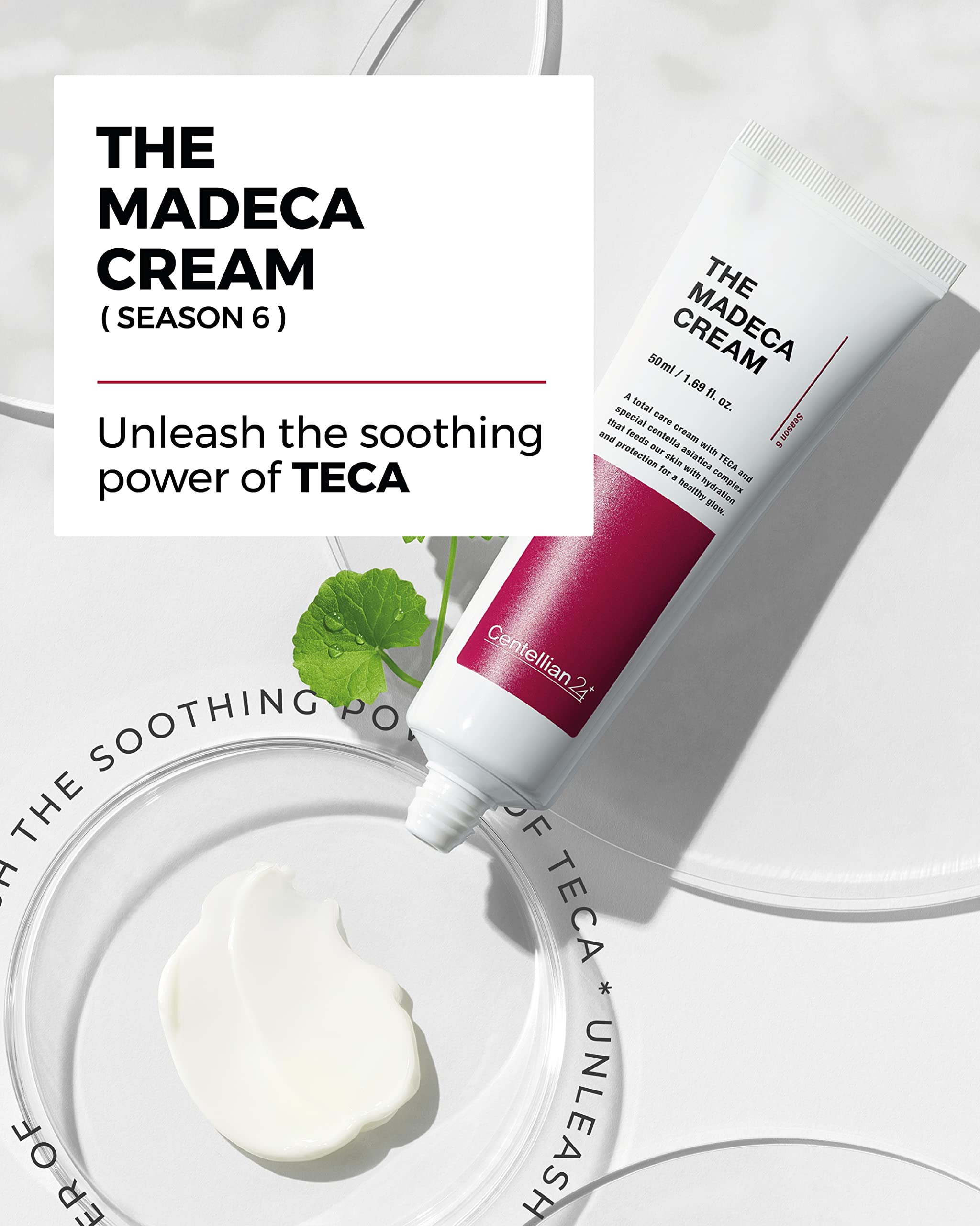 CENTELLIAN 24 Madeca Cream (Season 6, 1.7fl oz) - Centella Moisturizer for Face, Korean Skin Care. Dry, Sensitive Skin. TECA, Centella Asiatica, Madecassoside.