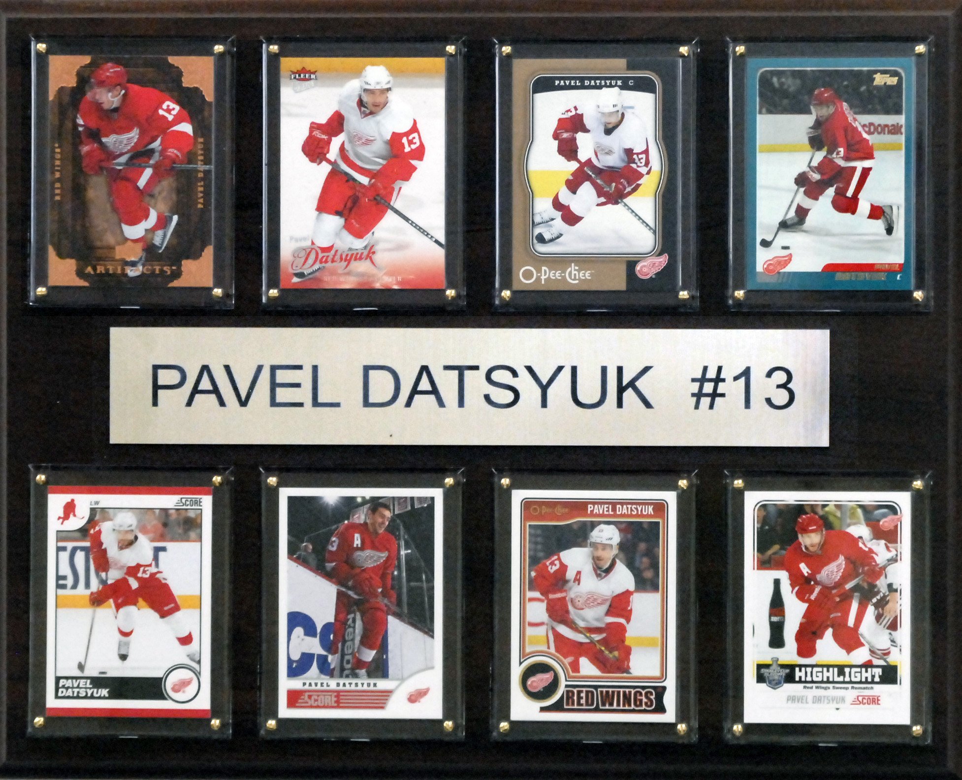 NHL Detroit Red Wings Pavel Datsyuk 8-Card Plaque, 12 x 15-Inch