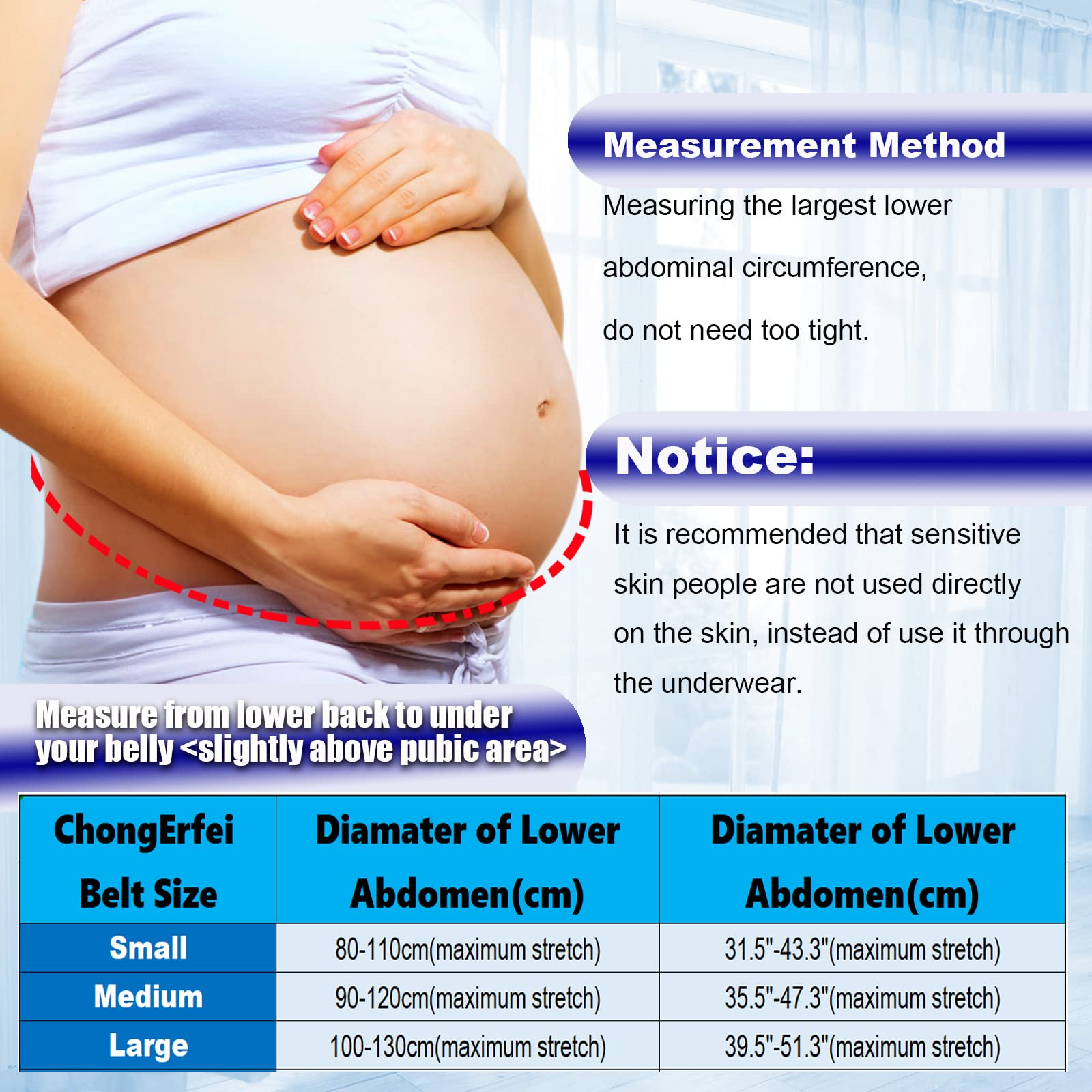 ChongErfei Pregnancy Belly Belly Bands 3 in 1 Pregnancy Support Belt for Pregnancy Back/Pelvic/Hip Pain, Pregnancy with Ab Support (XL:Fit Ab 46"-57.2", Black)