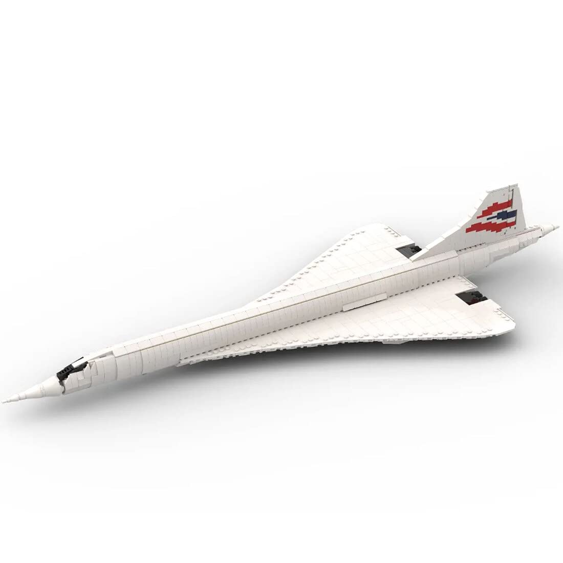 ClearEdge Concorde Airplane Large Jet Passenger Plane MOC Building Set STEM Learning Building Bricks Helicoper Construction Toy Compatible with Lego 10318