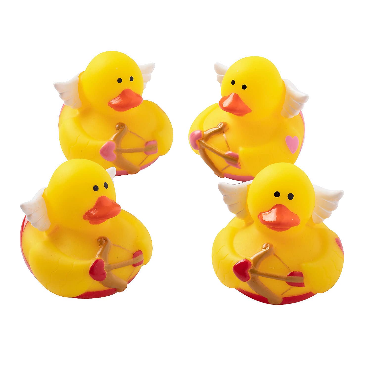 Fun Express Valentine Cupid Rubber Ducks - 12 Pieces