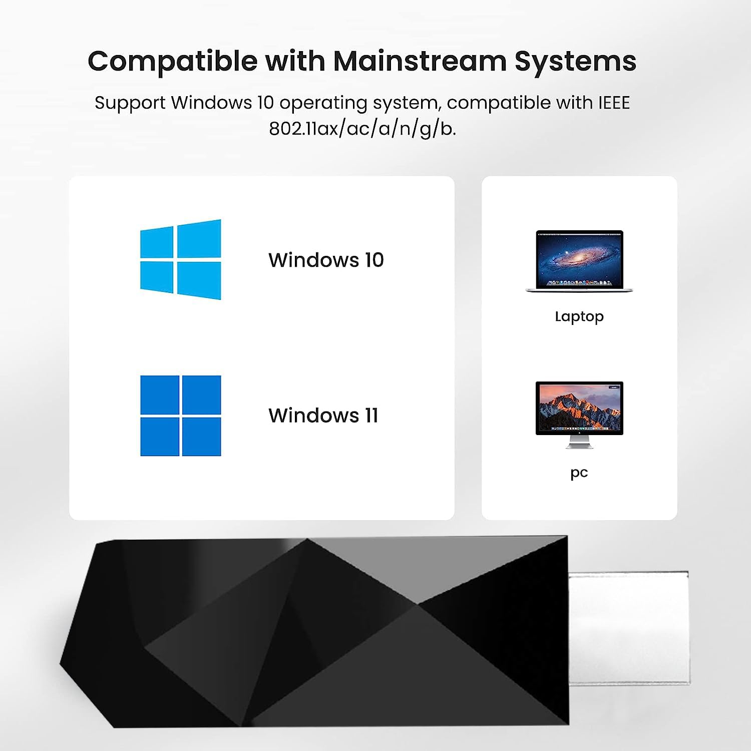 DBIT AX1800 WiFi 6 USB Adapter for Desktop PC (D1-X18) Long Range Wireless Network Adapter USB WiFi Dongle with USB3.0, 5GHz/1201Mbps + 2.4GHz/574Mbps, MU-MIMO, OFDMA, Supports Windows 11/10