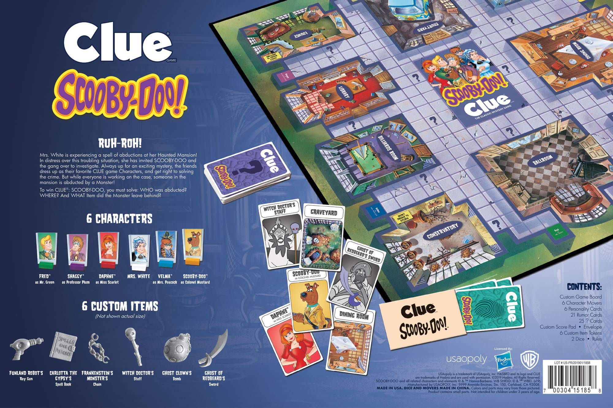 CLUE: Scooby Doo! Board Game | Official Scooby-Doo! Merchandise Based on The Popular Scooby-Doo Cartoon | Classic Clue Game Featuring Scooby-Doo Characters | Gather The Gang and Solve The Mystery!