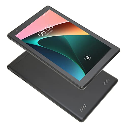 GUPE Calling Tablet, Support 128G TF Card 8 Inch Tablet Black 8in 1960x1080 HD Octa Core 100-240V for Video for Reading (US Plug)