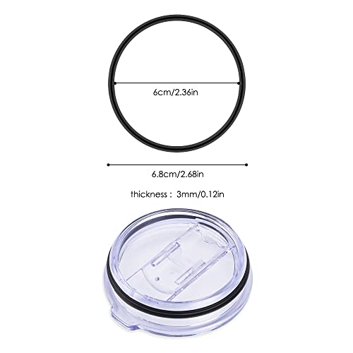 DanziX 10 Pcs Replacement Gasket Compatible with Contigo Snapseal Byron Travel Mug 16oz & 20oz,Leak-Proof Rubber Seals Lid Gaskets Replacement for Contigo Mugs (Black&White)