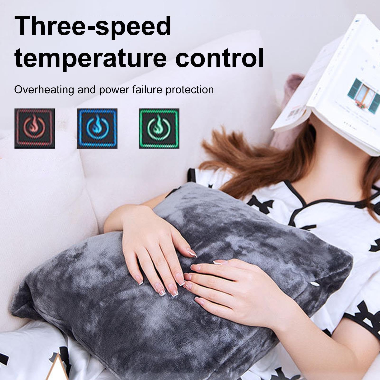 Cervical Heated Pillow, Smooth Stylish Heated Neck Pillow, Soft Office Pillow, Heating Throw Pillow, Portable Office Sofa Cushion, Classy Heated Sofa Couch Cushion, Comfortable for Office Home
