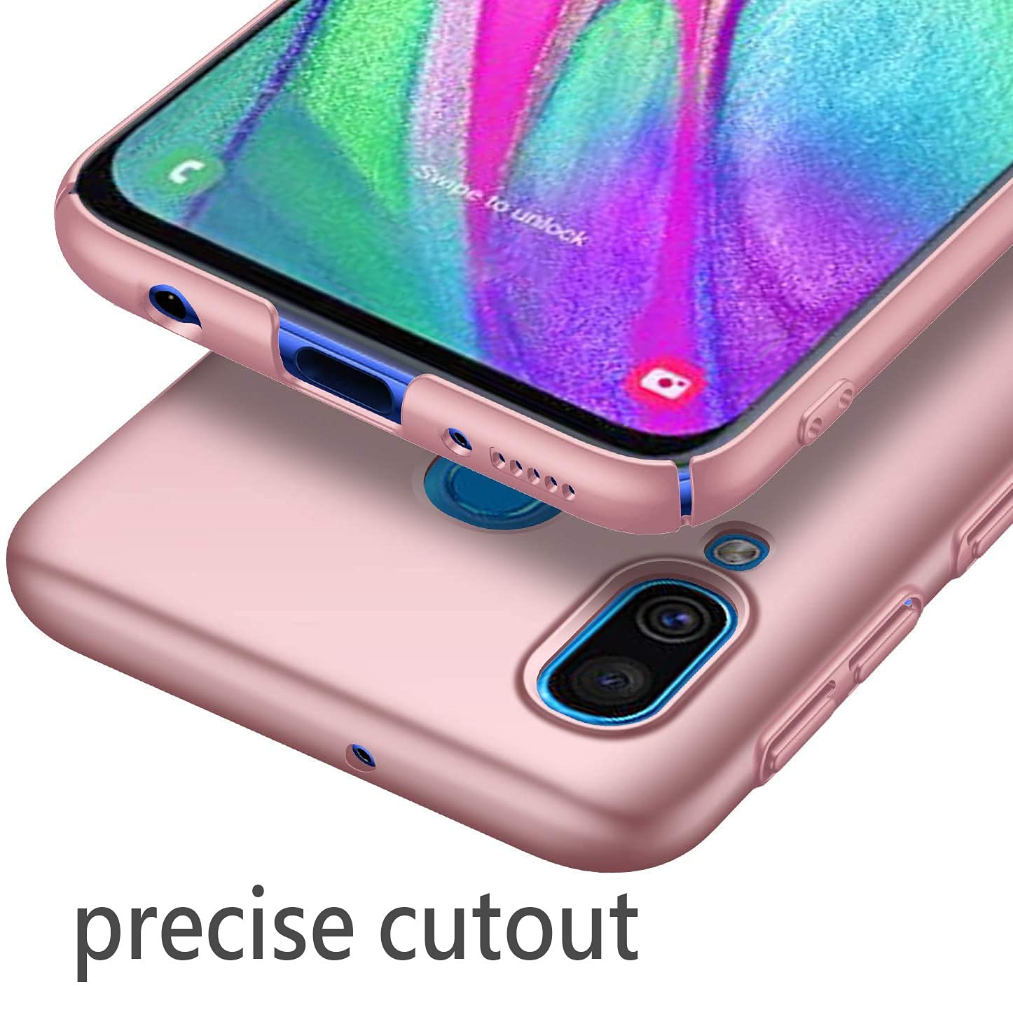 Case for Samsung A40 Slim Protective Samsung Galaxy A40 Phone Case [Protect from Shock/Scratch/Slip/Marks] [Ultra Thin] [Matte Finish] Durable PC Hard Cover for Samsung Galaxy A40 (Red)