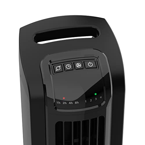 Lasko Oscillating Tower Fan, Remote Control, Timer, Dark Mode, 4 Speeds, for Bedroom, Living Room, and Office, 36β, Black, T36511, Large