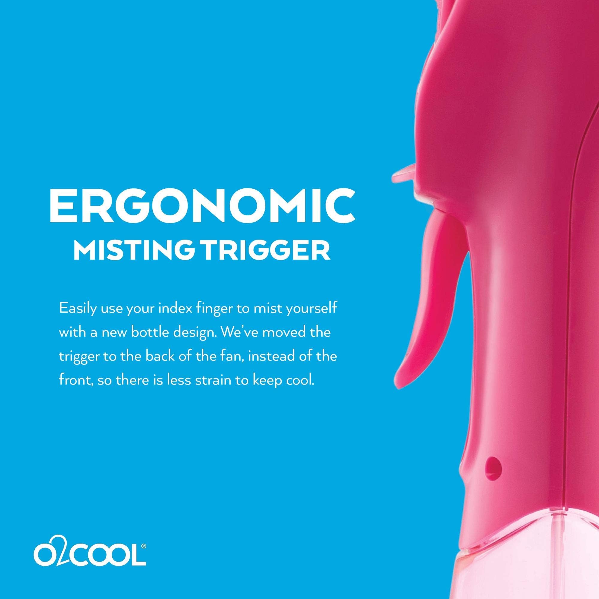 O2COOL Elite Battery Powered Handheld Water Misting Fans (Raspberry)…