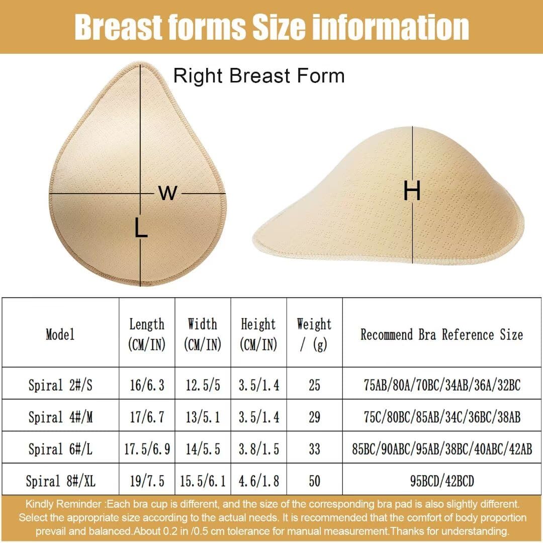 CYTMTZGA Latex Foam Mastectomy Breast Prosthesis Breast Forms Lightweight Ventilation Used Women Pocket Post-Surgery Bra Sp2L