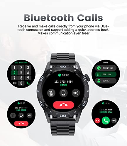 LIGE Smart Watch for Men with Bluetooth Answer/Make Call/Voice Speaker, Android iOS Smartwatch 1.32" Full Touch Screen IP67 Waterproof Fitness Tracker Watch with Heart Rate Sleep Monitor