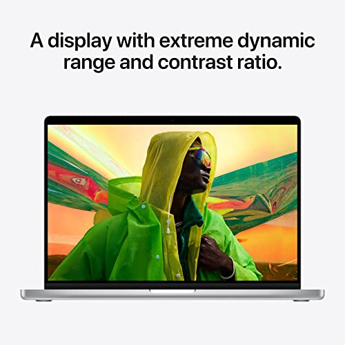 Late 2021 Apple MacBook Pro with Apple M1 Pro chip 10-core CPU (16 inch, 16GB RAM, 512GB SSD Storage) (QWERTY English) Silver (Renewed Premium)