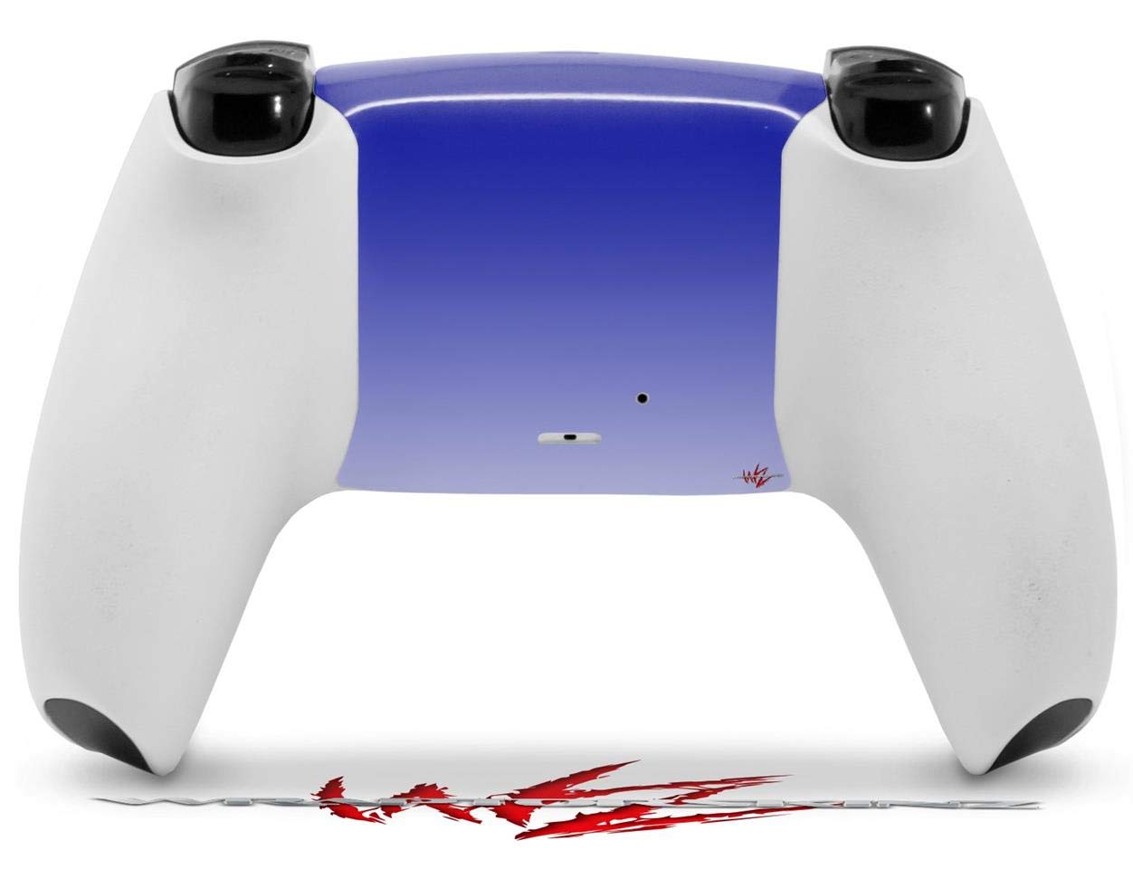 WraptorSkinz Skin Wrap compatible with Sony PS5 DualSense Controller Smooth Fades White Blue (CONTROLLER NOT INCLUDED)