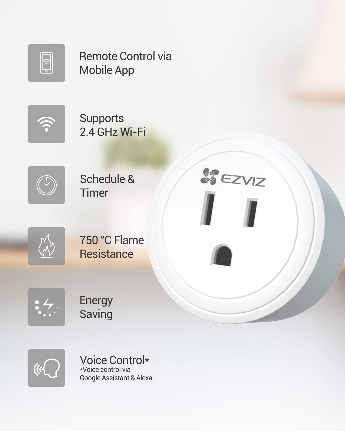 EZVIZ Outdoor Camera, 2K, 12 Pre-Set dots Auto-Tracking,360° Visual Coverage, Waterproof, Color Night Vision, AI-Powered Person and Vehicle Detection, Two-Way Talk| C8W 2K (6mm) Smart Plug T30-A