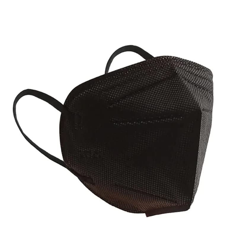 HEALTHIFY KN95 FACE MASK 5-Layer Filtration Black Mask - Liquid and Dust Proof Face Protection - 10 Pack