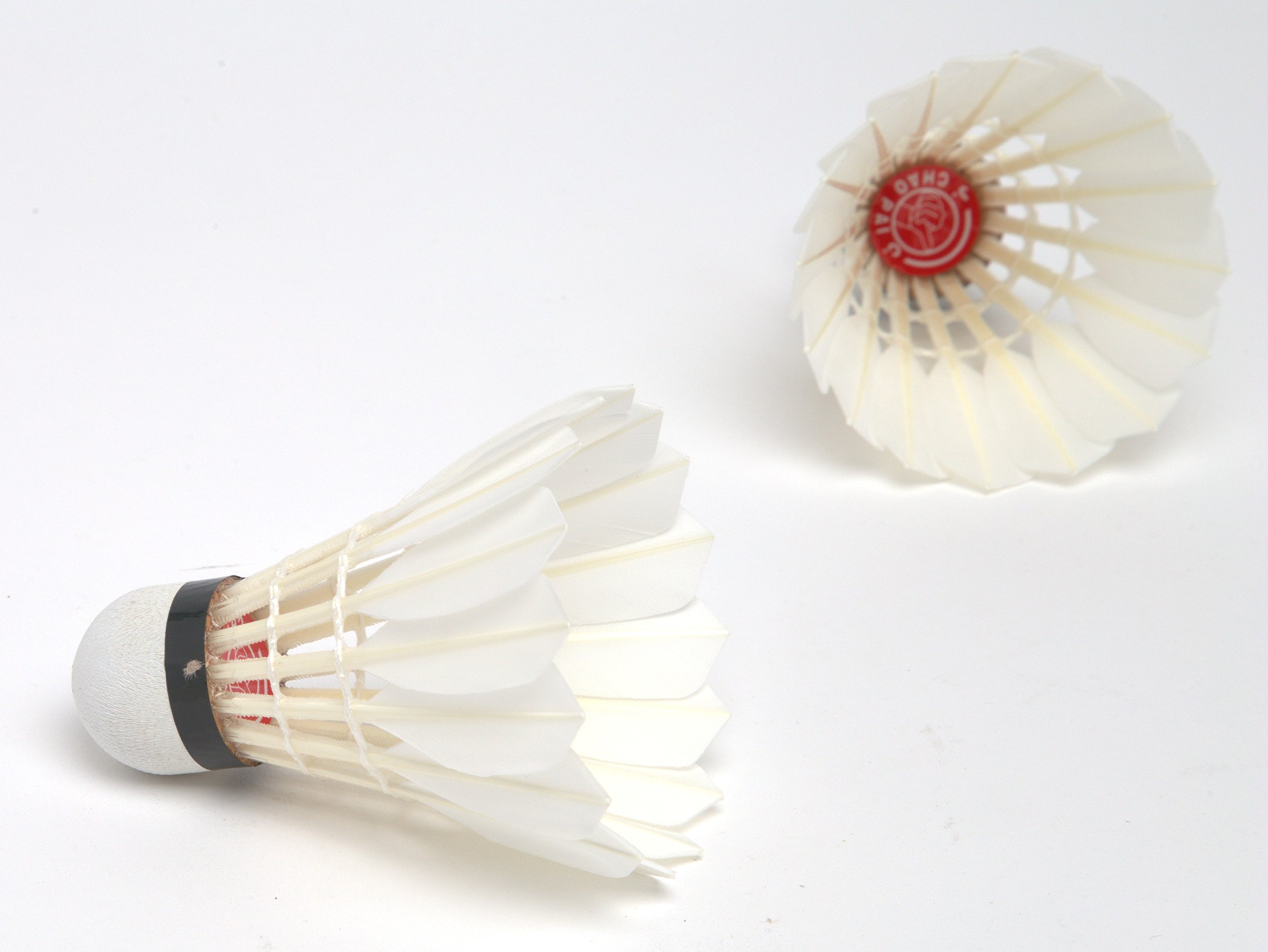 CHAOPAI Red 77 Goose Feather Badminton Shuttlecocks 2 doz