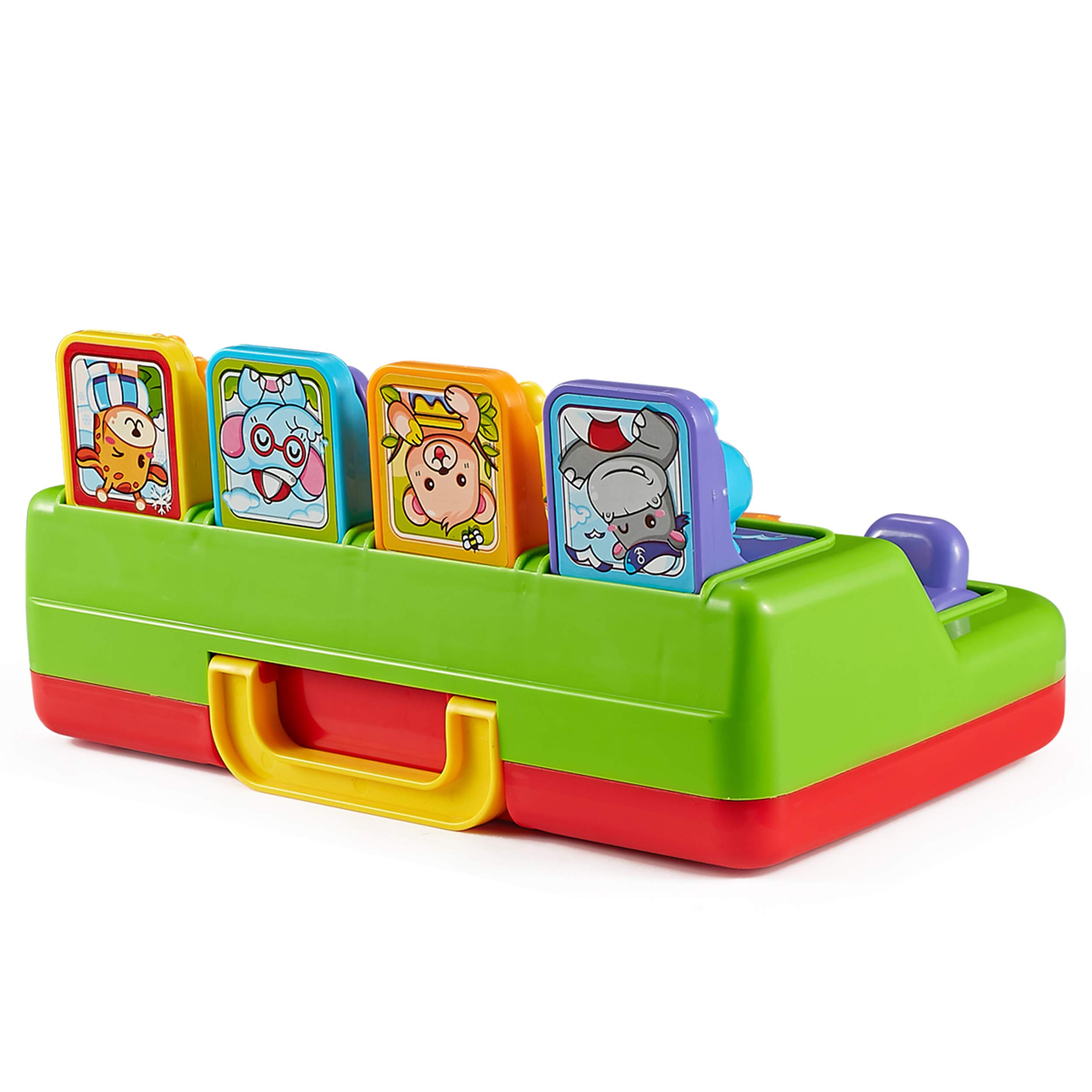 Think Gizmos Interactive Activity Pop-Up Toy for Toddlers Ages 1,2,3 β Peek-a-Boo Toy with Lights, Sounds & Music β Cute Animal Learning Game