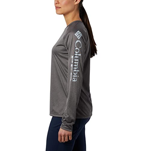 Columbia Women's PFG Tidal Tee Heather Long Sleeve Shirt, UV Protection, Moisture-Wicking