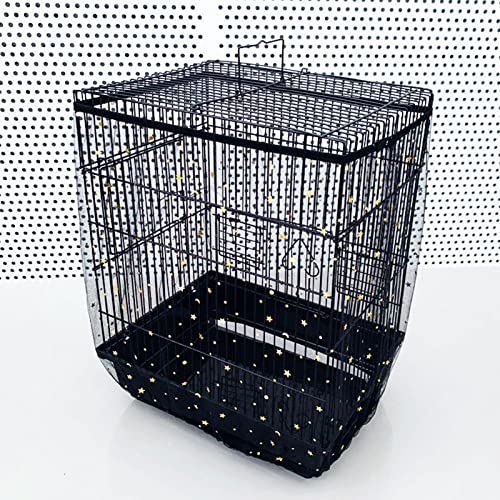 Large Bird Cage Net Cover, Bird Cage Seed Catcher, Universal Adjustable Bird Cage Skirt Cover Birdcage Nylon Seed Mesh Net Cover for Round Square Cages