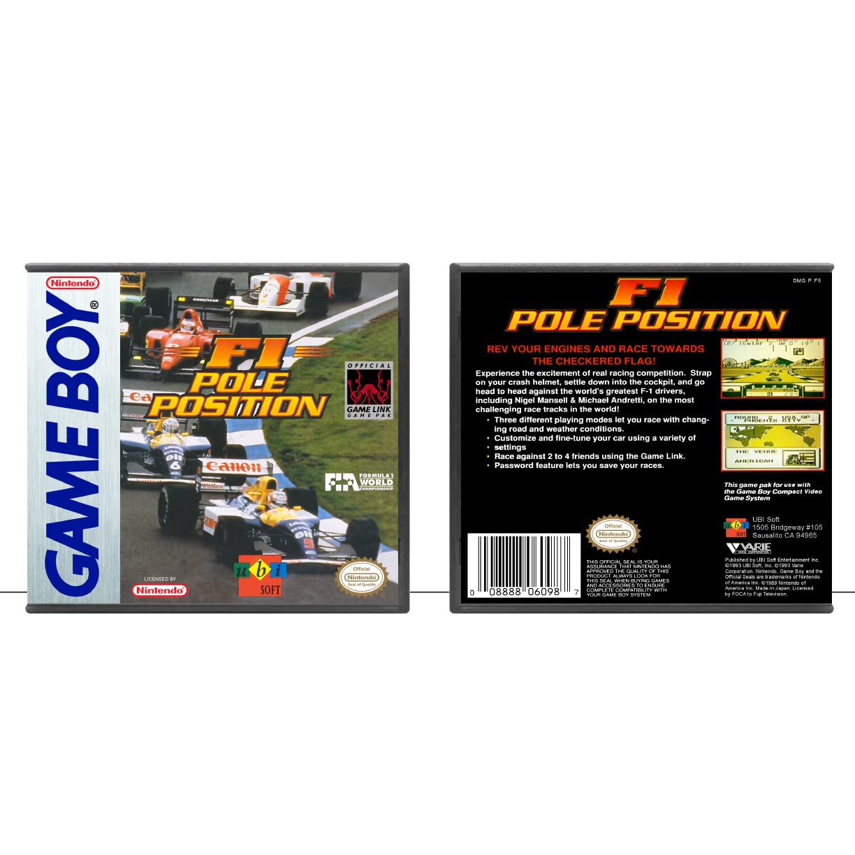 F1 Pole Position | (GB) Game Boy - Game Case Only - No Game