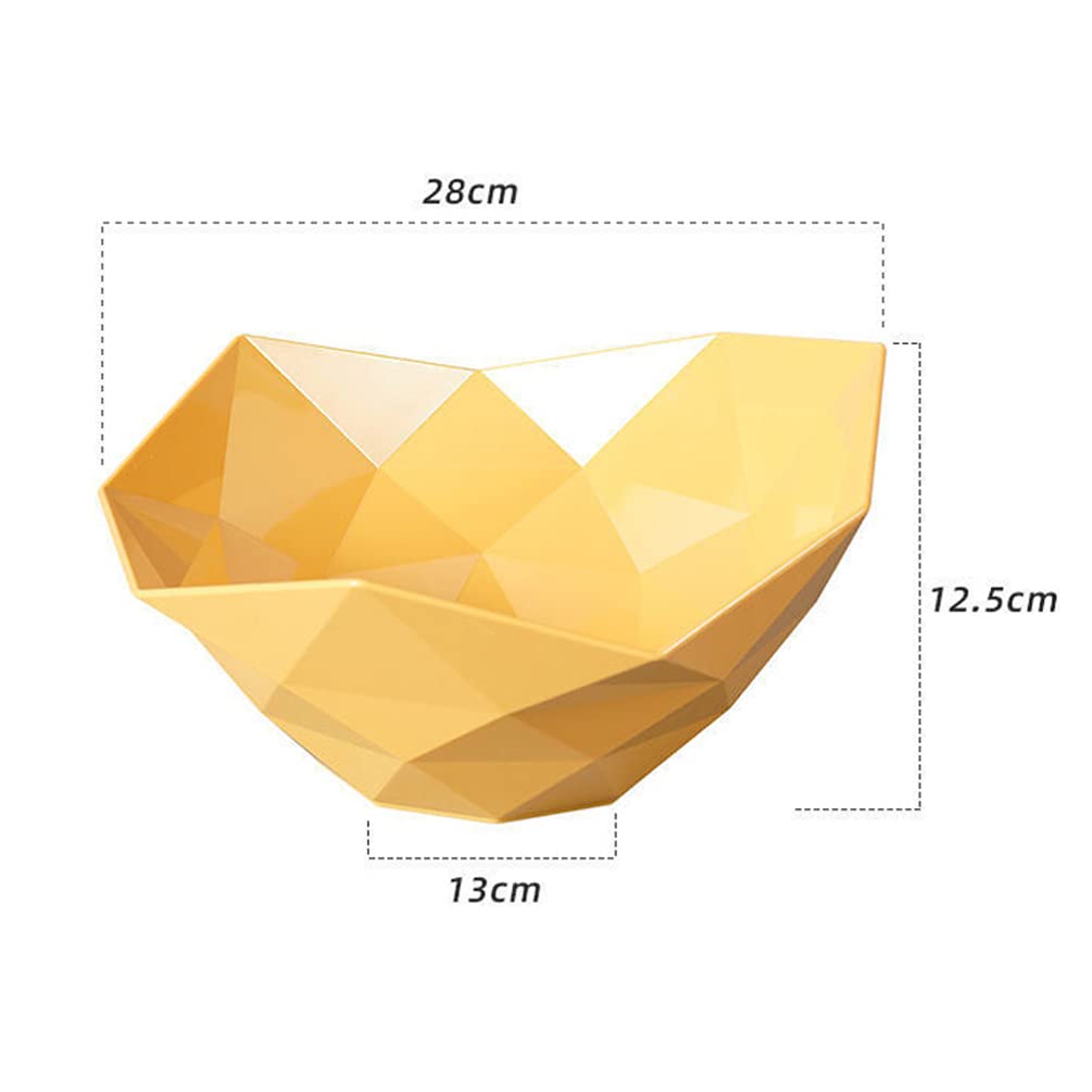 DOITOOL Banana Holder Glass Bowl Fruit Bowl Decorative Dessert Snacks Serving Stand Food Plate Tray Irregular Nuts Plate for Home Counters Centerpiece Yellow Banana Holder Dining Table Decor