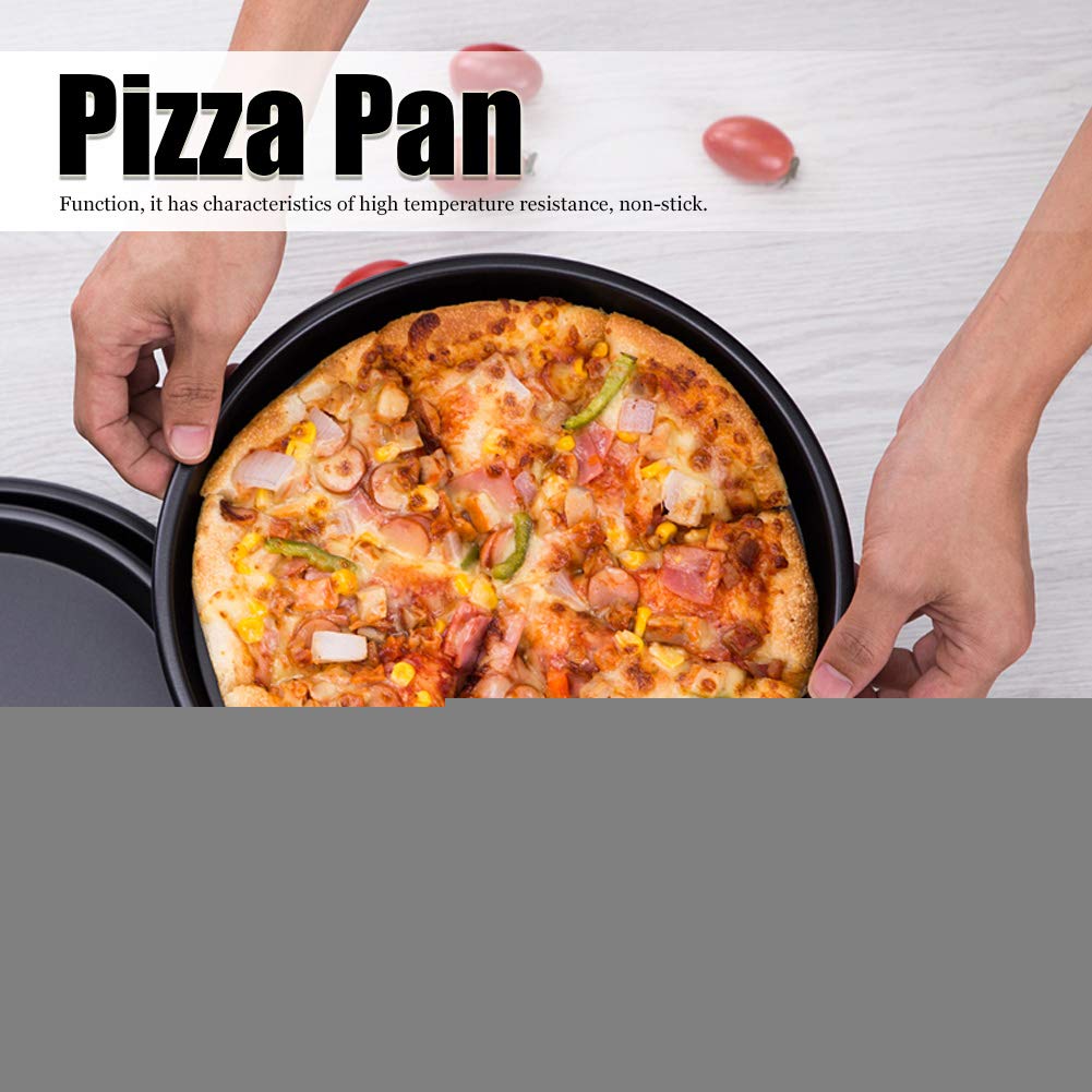 Fdit Pizza Pan Non-Stick Round Shallow Pie Cake Bread Mold Carbon Steel Baking Dish Pan Tray Kitchen Tools 5/6/7/8/9/10 inch (6in)