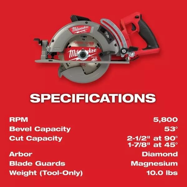 Generic For Milwaukee M18 FUEL Rear Handle 7-1/4"" Circular Saw - Tool Only