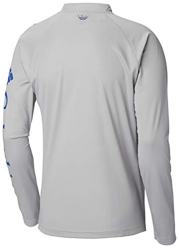 Columbia Men's PFG Terminal Tackle 1/4 Sleeve Zip Tee, Breathable, UV Sun Protection
