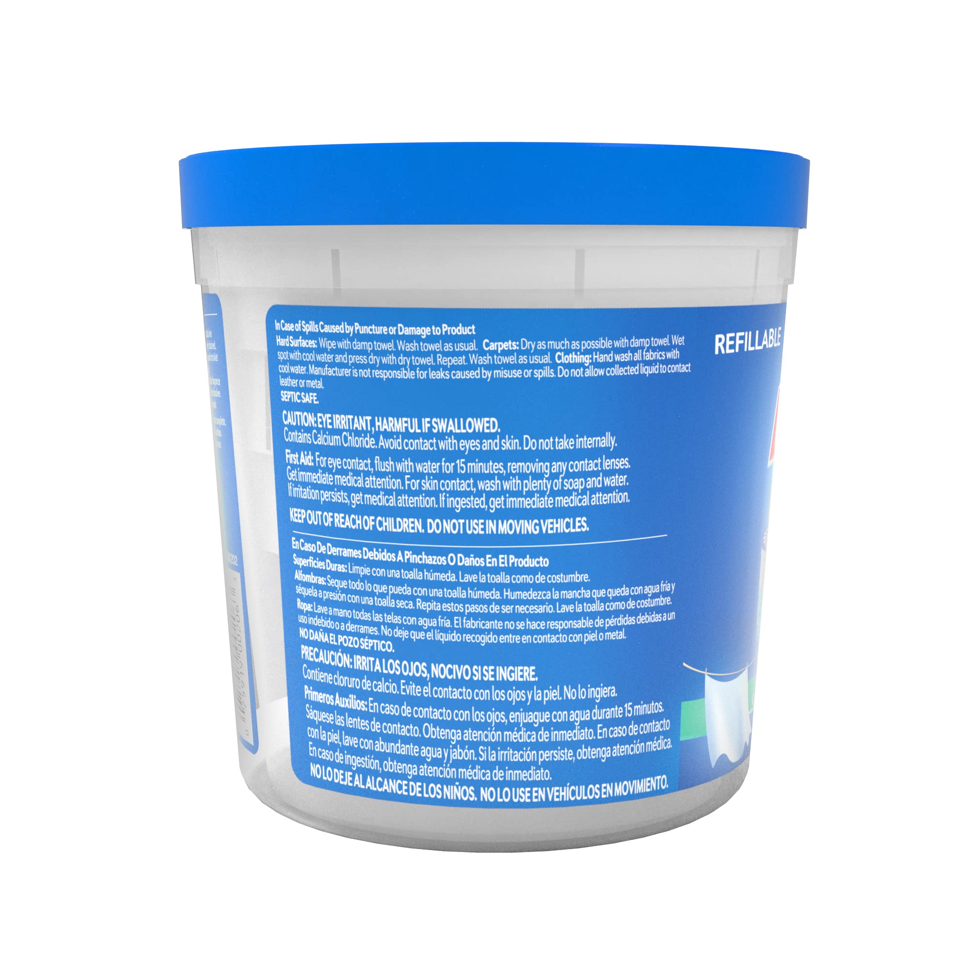 DampRid Pure Linen Refillable Moisture Absorber - 10.5oz cup – Traps Moisture for Fresher, Cleaner Air