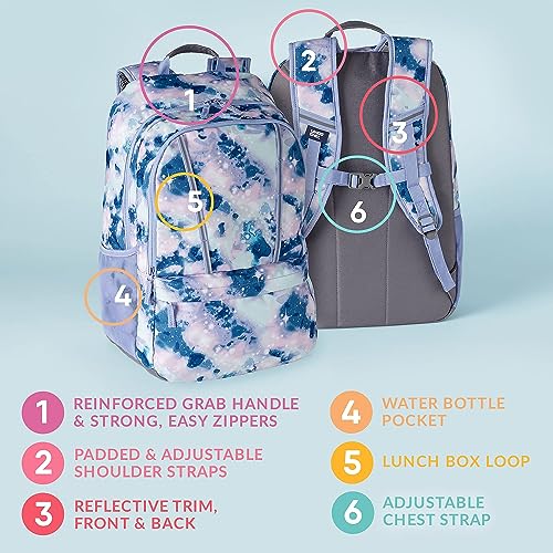 Lands' End Kids' ClassMate Medium Blue Galaxy Space