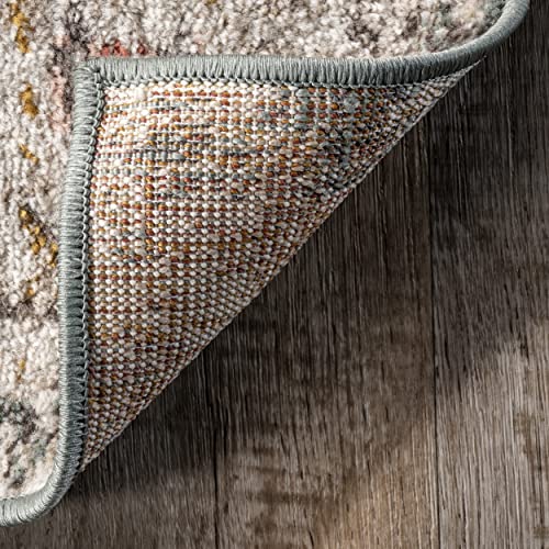nuLOOM Justine Vintage Medallion Area Rug, 8x10, Beige