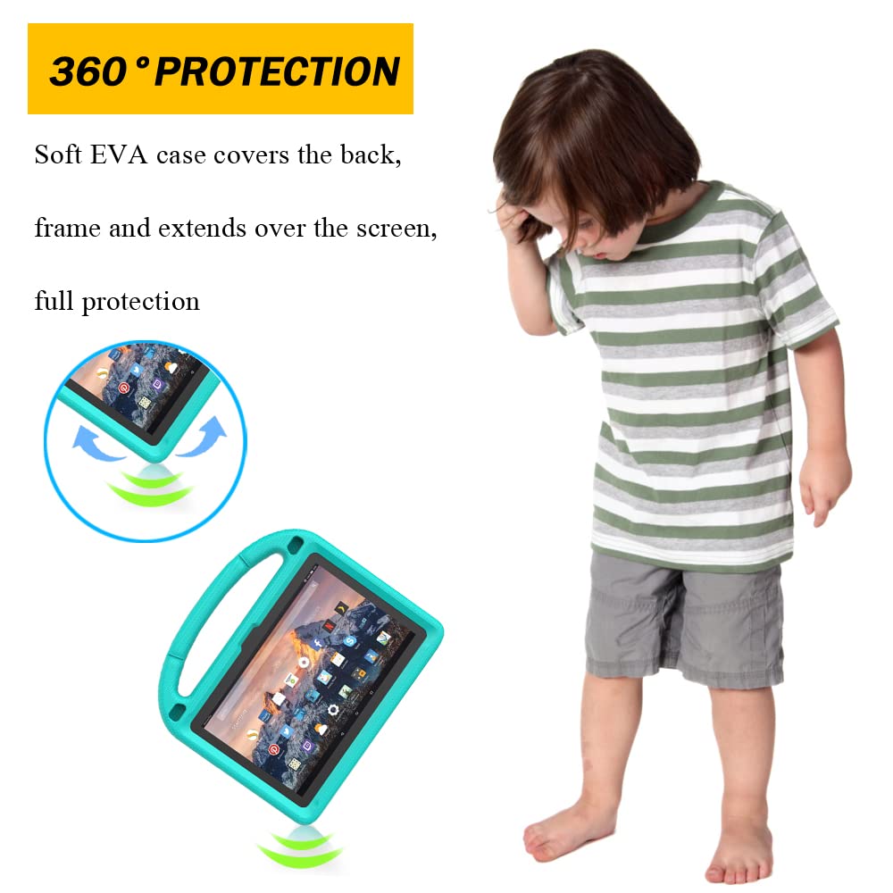 Fire HD 8 & HD 8 Plus Tablet Case for Kids (12/10th Generation, 2022/2020 Release), DICEKOO Lightweight Shockproof Cover with Handle Stand for Kindle Fire HD 8 Kids & Kids Pro Tablet - Pink