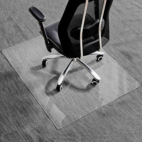 Chair Mat for Hardwood Floor 1.5mm Clear Anti-Slip Computer Desk Chair Floor Mat 36"x48" 46"x60" 48"x48" 48"x60" 60"x60" Easy Glide Transparent Mats for Office Home and Gaming Floors (Color : Clear,