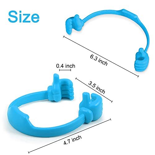 LucyPhy 8 Pack Thumbs up Cell Phone Holder, Adjustable Silicone Tablet Stand, Multi Colors Portable Desktop Stands Compatible for Smart Phones iPhone iPad Huawei (8 Color)