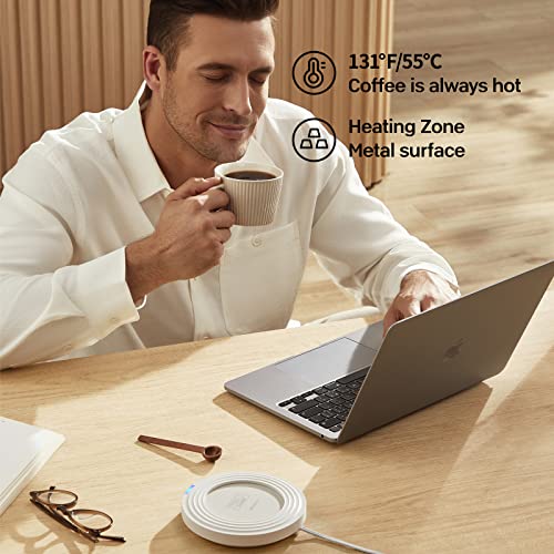 Fauvism Smart Coffee Mug Warmer for Desk Cup Warmer Electric Beverage Warmer Candle Warmer Plate Hot Mug Coffee Warmer 55℃/131℉(No Cup)