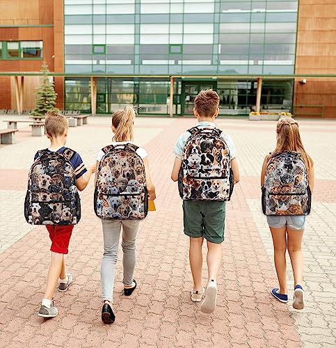 Labrador Retriever Dogs Print Backpack for Boys Girls 17-inch Laptop Travel Laptop Daypack School Bag with Multiple Pockets for Kids