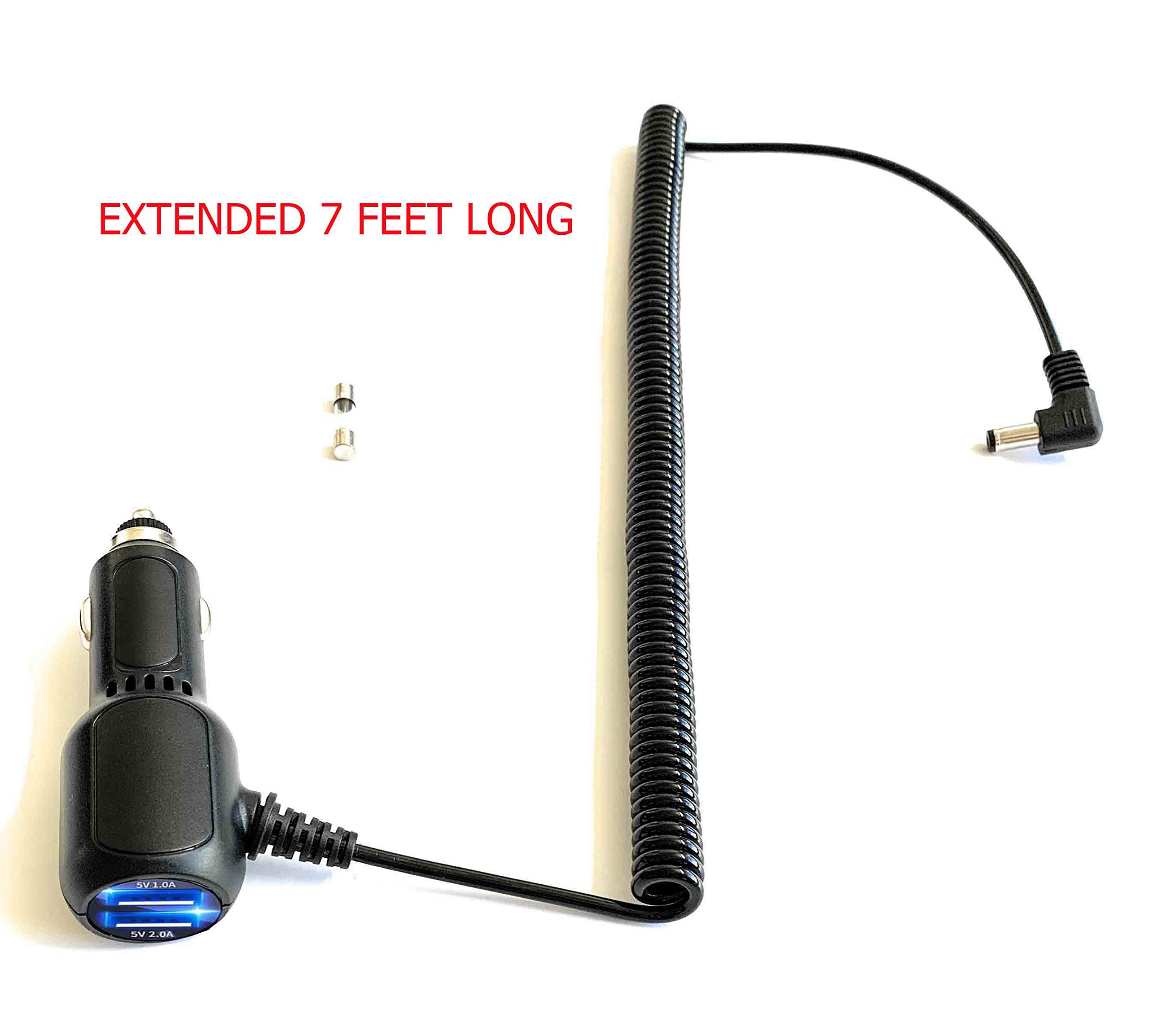 DCPOWER Coiled/Curled Power Cord Compatible Replacement for Cobra XRS-9945, XRS-9955, XRS-9965, XRS-9990 Radar Detector
