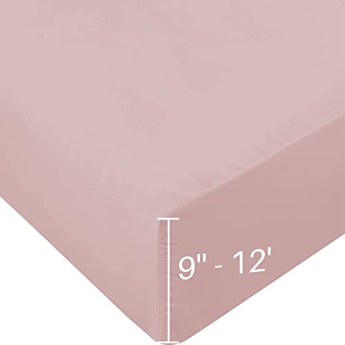 Mohap Bed Sheet Set 4 Piece Bedding Double Brushed Microfiber Soft Bedding Easy Care Full Pink