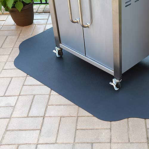 GRILLTEX Under the Grill Protective Deck and Patio Mat, 36 x 56 inches,Black