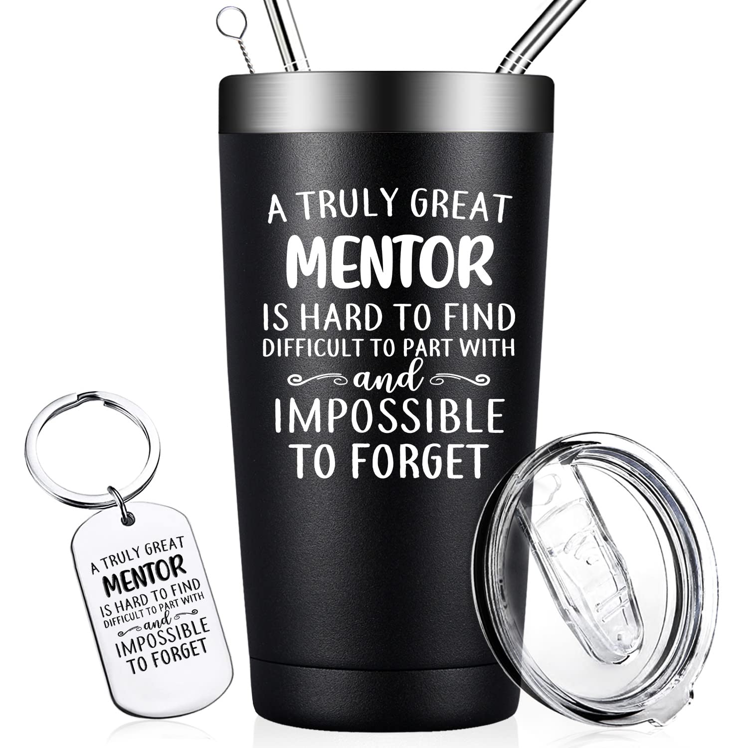 DOEARTE Mentor Gifts for Men - A Truly Great Mentor is Hard to Find - Mentor Teacher Gifts - Christmas Appreciation Retirement Gifts for Mentor, Teacher, Manager, Leader - 20oz Mentor Tumbler