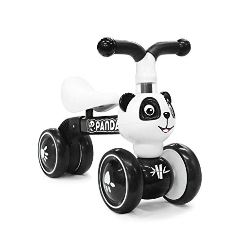 XIAPIA Baby Balance Bike, 1 Year Old Birthday Gift, Cute Toddler Balance Bikes 10-36 Months Gifts for 1 Year Old Girl Bike to Train Baby from Standing to Running with No Peadls & 4 Wheels