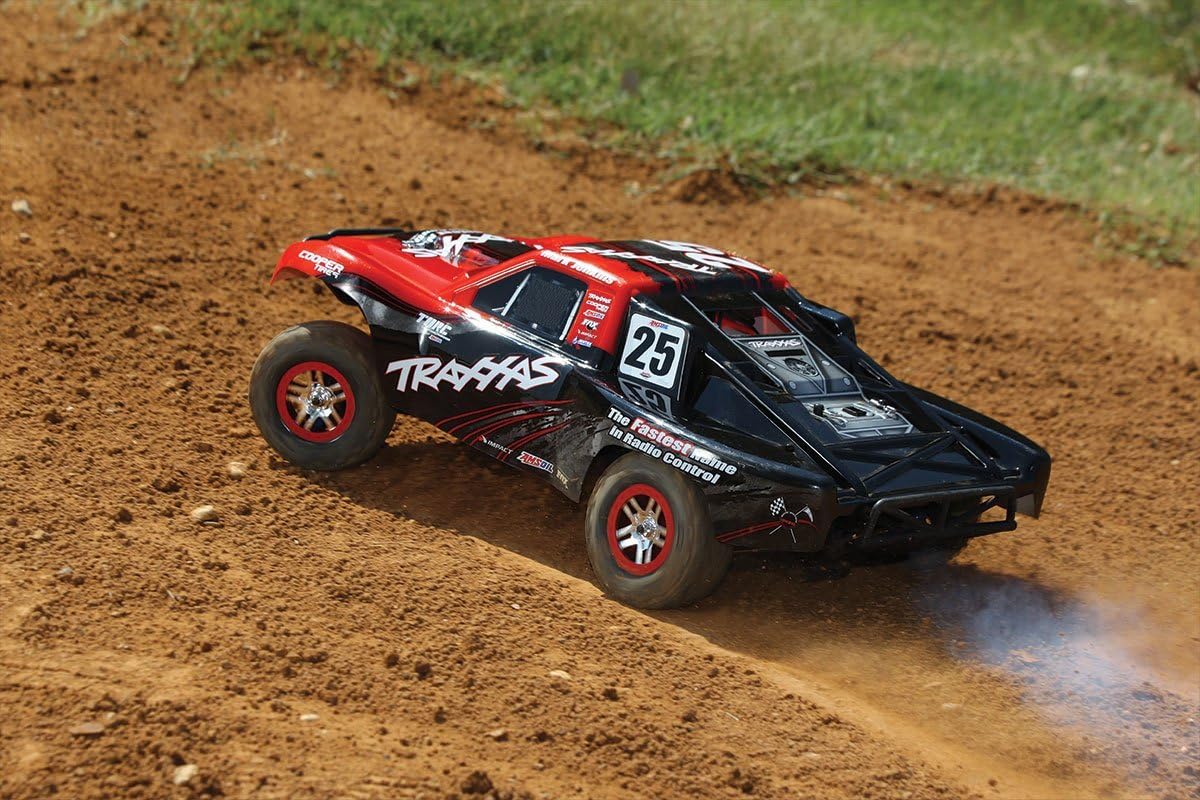 Traxxas Slayer Pro 4X4: Powered 4WD Short Course Racing Truck (1/10 Scale), Red/Black