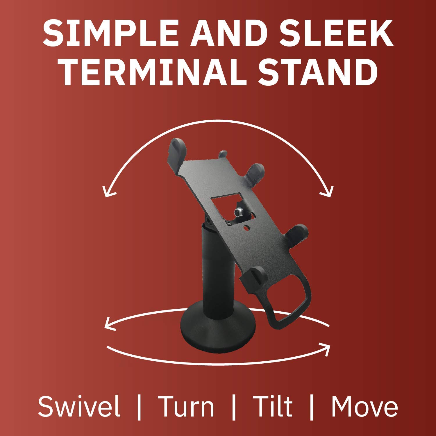 Discount Credit Card Supply DCCStands Swivel and Tilt Pax S300 & SP30 Terminal Stand, Screw-in and Adhesive