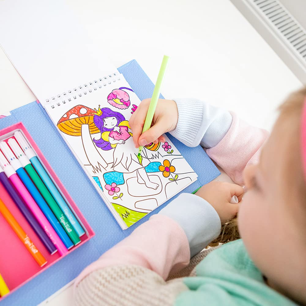 Tiger Tribe Textured Coloring Kit - Fairy Friends - Take Along Art Set - All Supplies Included - Ages 3+ - 60261