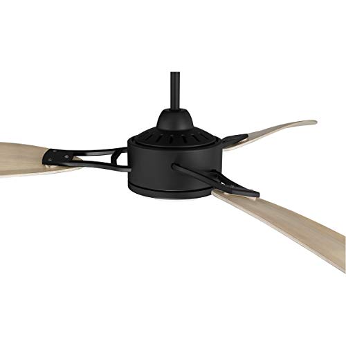 Craftmade 64" Journey Indoor/Outdoor Flat Black Finish Ceiling Fan, LED Light Kit (Optional), Remote Control Included, Smart WiFi Enabled with Voice Activation, works with Alexa & Smart Home Devices