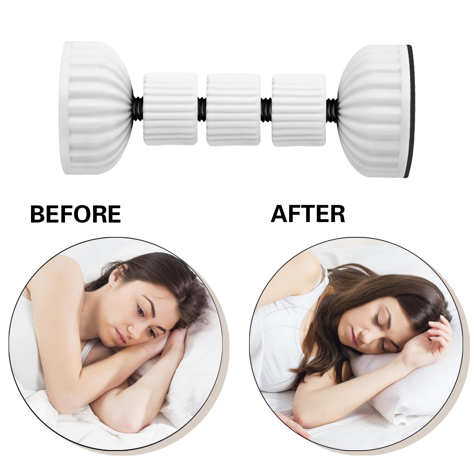 cosbur 2Pcs Bed Stoppers for Headboard, Adjustable Threaded Bed Stabilizer against Wall, Headboard Stoppers for Bed, Bed Accessories, Bedside Anti Shake Tool, 3.7-4.5in