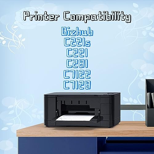 CLOGGS TN221 Toner Cartridge for Konica Minolta, Compatible Bizhub C221s C221 C281 C7122 C7128 Printer Black*2