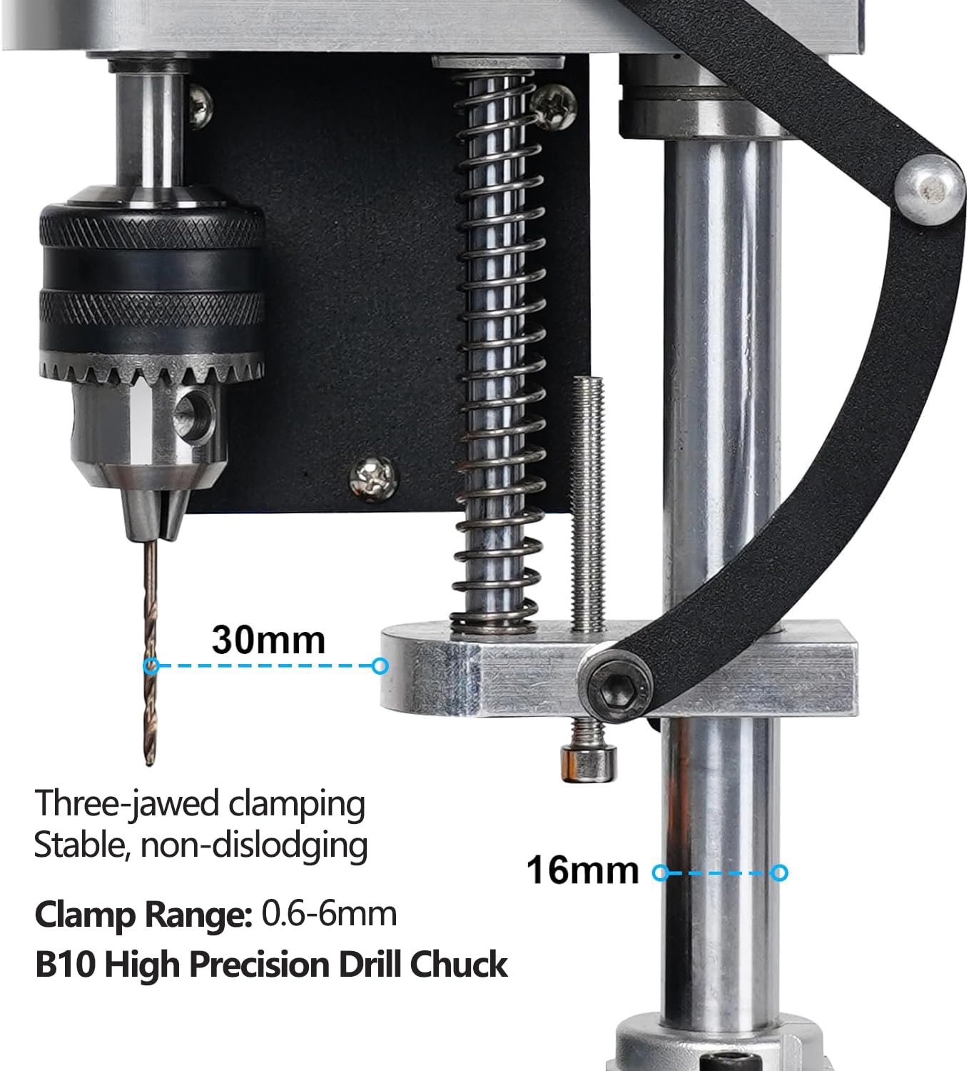 Mini Bench Drill Press, 6 Inches Adjustable 7-Speed Small Benchtop Drilling Machine, Suitable For Direct Drilling Of Metal, Wood, Plastics, Acrylic, DIY Jewelry Making Crafts Tool (40mm Drilling Size)