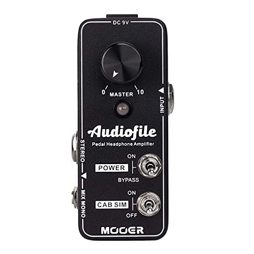 MOOER Audiofile Guitar Headphone Amp Analog, Access to Effects Circuits, Buffer/Clean Boost for Electric Guitar/Bass