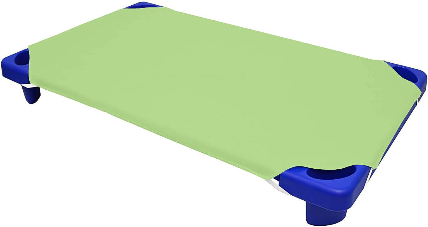 Fitted Sheet Daycare Cot Sheets Cot Bed Pre-School Cot Sheet Nap Sheet for Boys/Girls Corner Elasticloops Toddler and Preschool Pack of 12 Pack Sage Green Solid (22" W X 40" L)